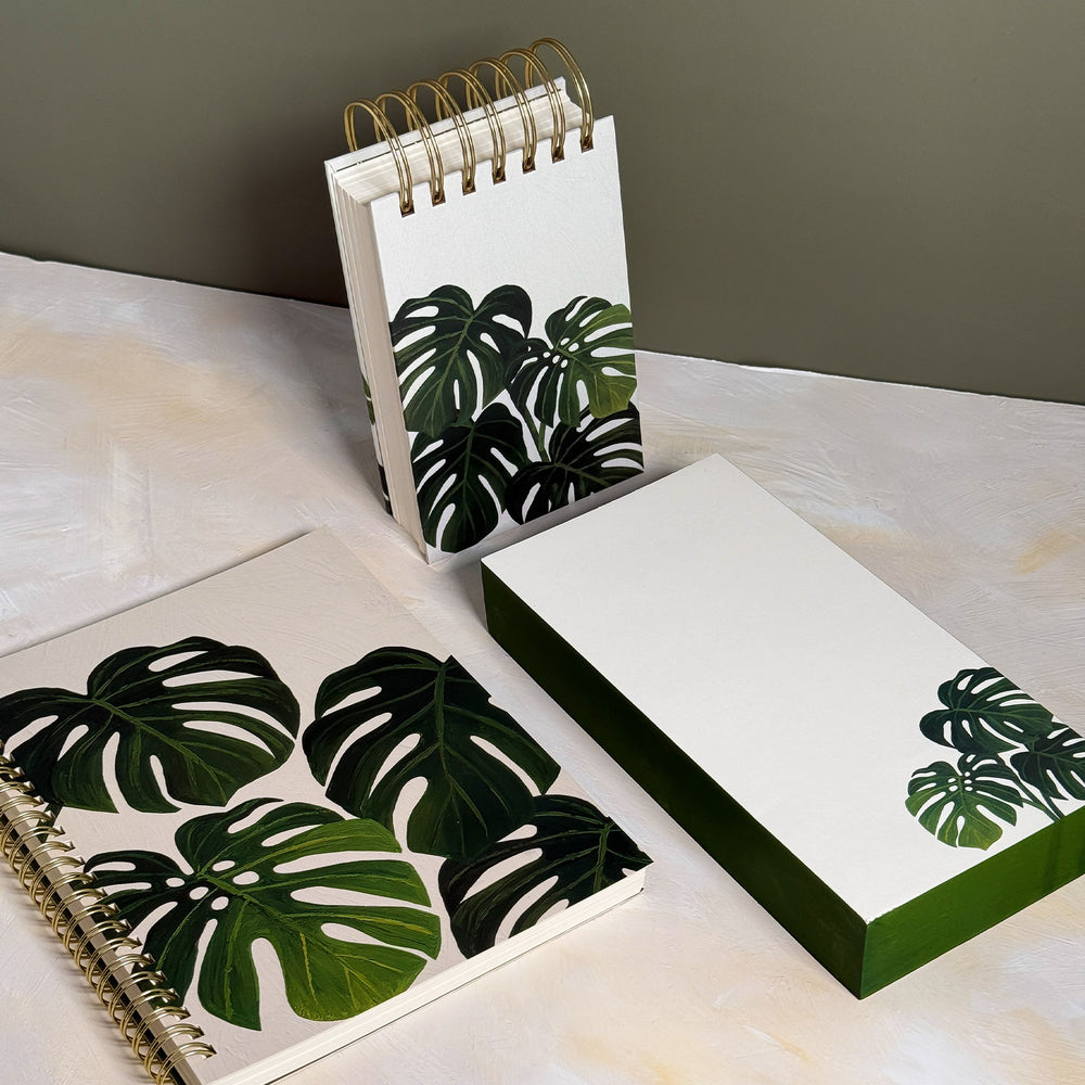 Monstera Chunky Spiral Notepad