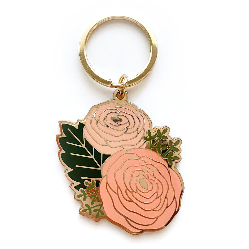 Michelle Ranunculus Flower Keychain